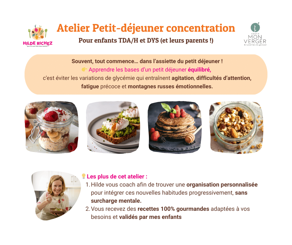 Atelier Petit-déjeuner énergisant Pour enfants TDA/H et DYS (et leurs ...